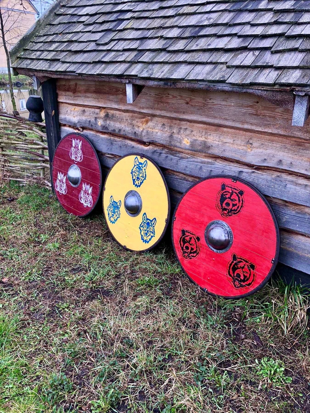 Bear Viking Shield, Medieval Shield, Custom Shield, Norse Shield, Larp ...