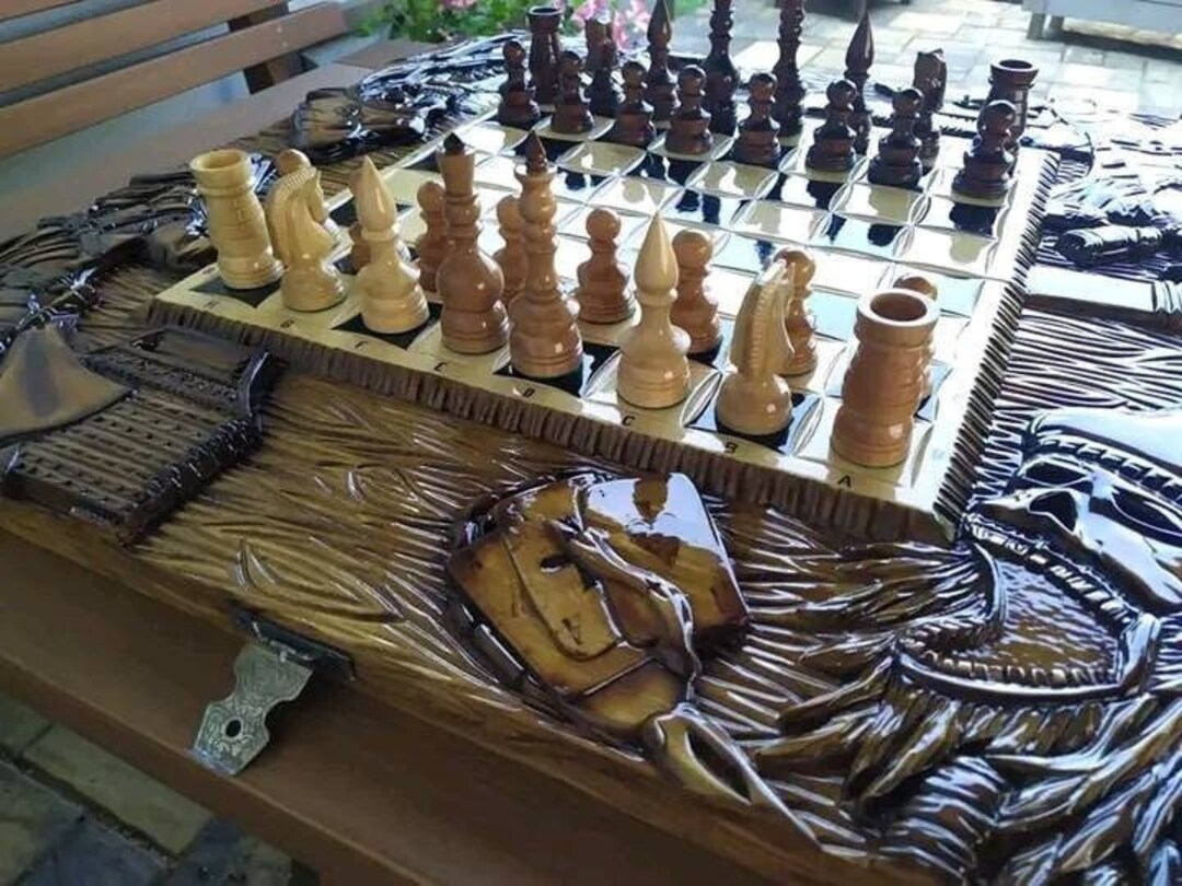 Pirates Chess Set With Backgammon Set Inside 2 in 1 - Etsy