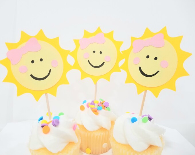 Set of 12 Pcs -you Are My Sunshine Cupcake Toppers, You Are My Sunshine ...