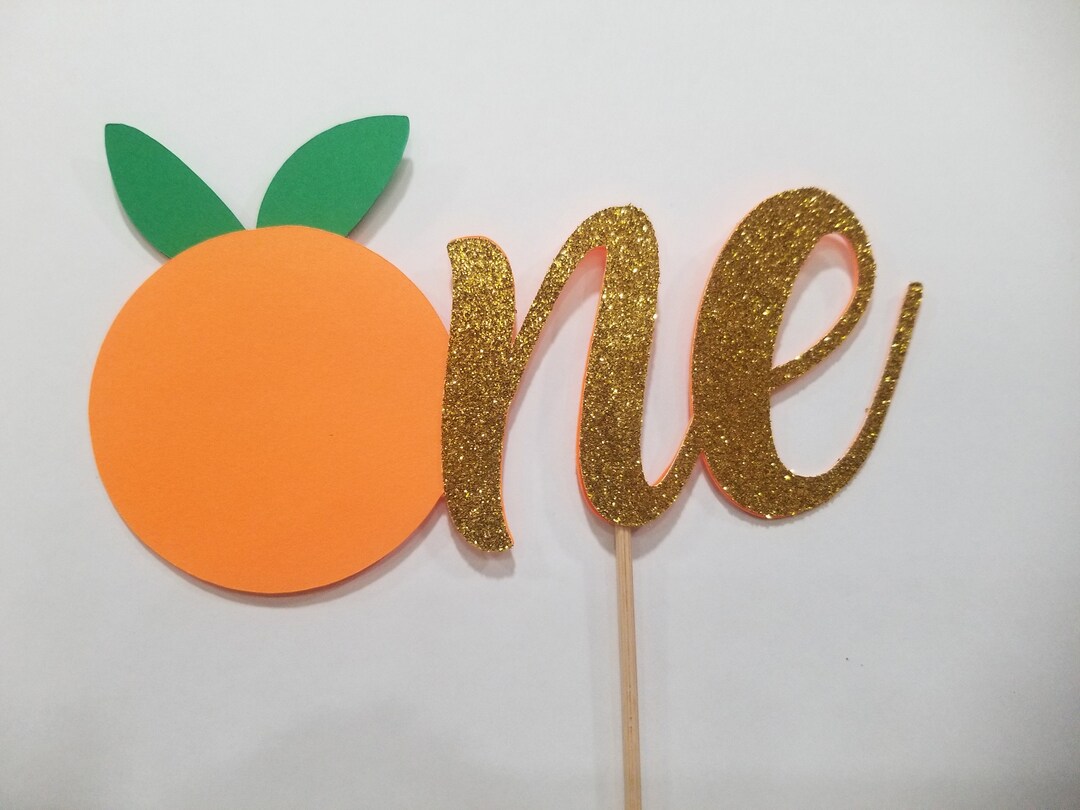 Orange Cake Toppers, Little Cutie Theme, Orange Smash Cake Topper ...