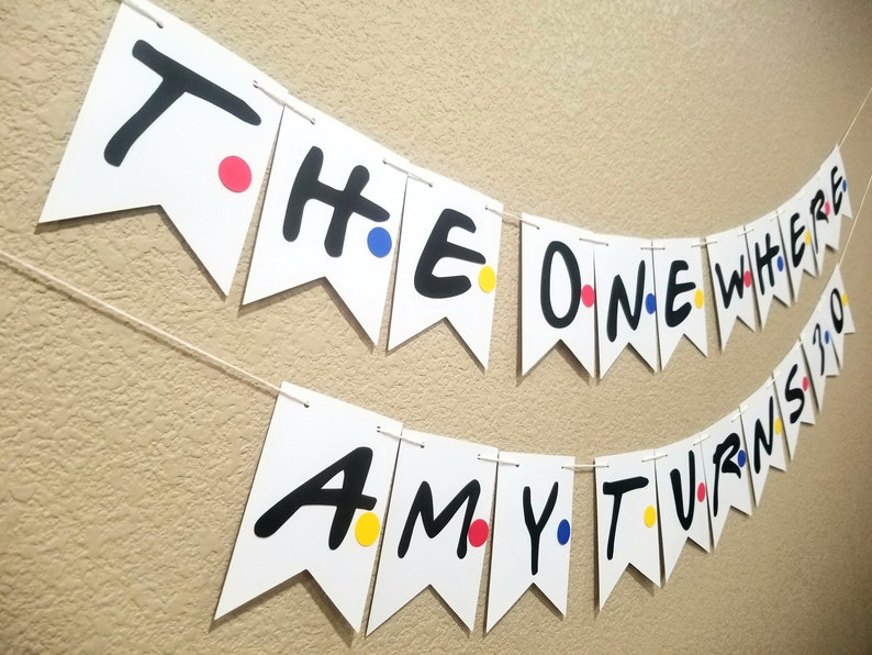 Friends Theme Banner friends Theme Birthday Banner Decor | Etsy