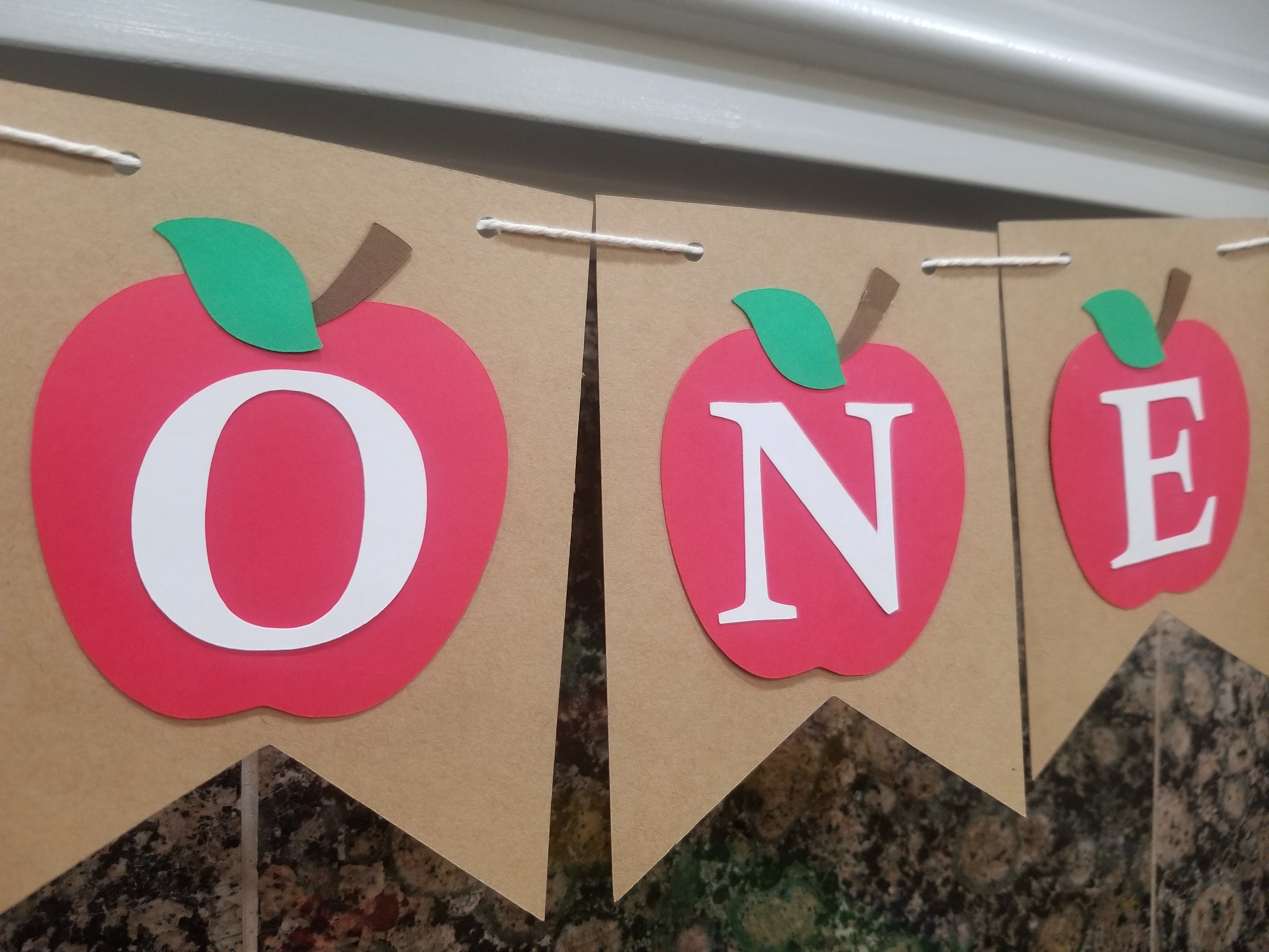 Apple Cake Smash Banner, Apple Highchair Banner, Apple of Our Eye Theme ...