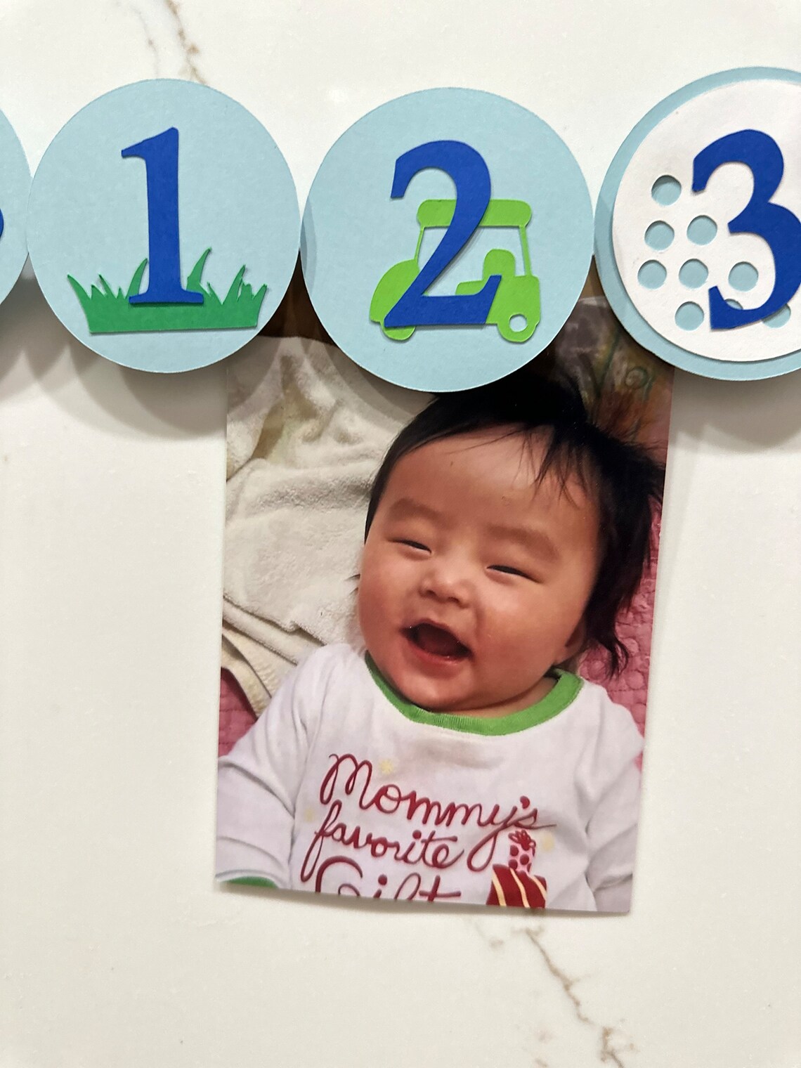 Golf 12 Month Birthday Banner hole in One Birthday - Etsy