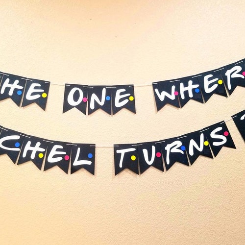 Friends Theme Banner friends Theme Birthday Banner Decor - Etsy
