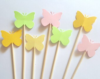 Set of 24pcs Butterfly on 6 or 8 Skewer or Stir | Etsy