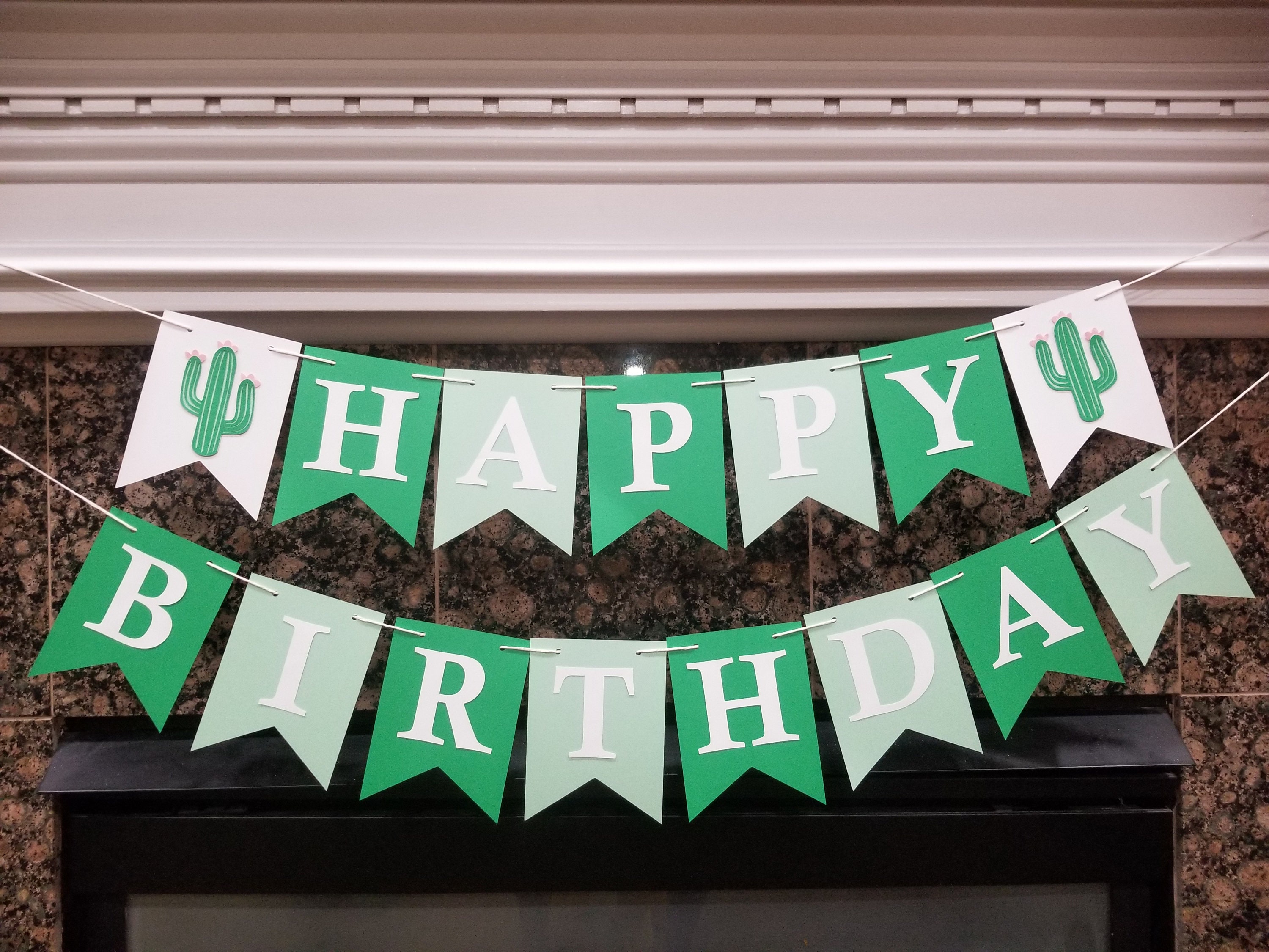 Cactus Birthday Banner Party Decorations Birthday Banner - Etsy