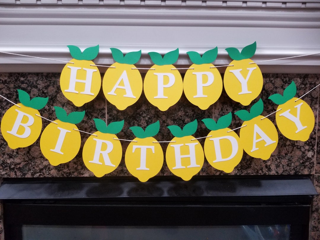 Lemon Birthday Banner, Lemonade Theme, Lemon Birthday Decor, , Baby ...