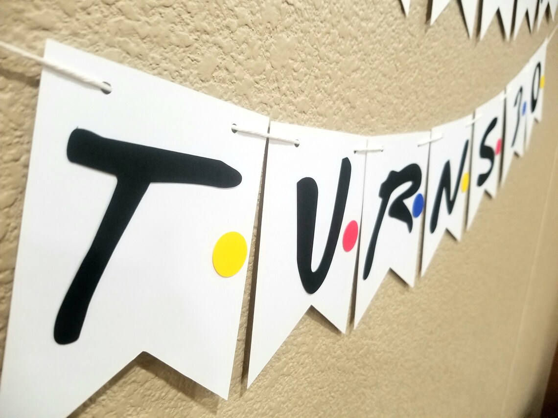 Friends Theme Banner friends Theme Birthday Banner Decor | Etsy