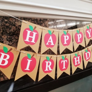 Apple Cake Smash Banner, Apple Birthday Banner, Apple of Our Eye Theme ...