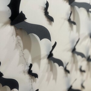 Set of 50 Pcs -black Bats, Halloween Bats, Wall Bats, Card Stock Bats ...
