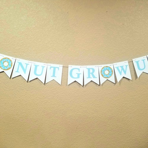 Donut Grow up Banner Boy Donut Banner Donut Party - Etsy