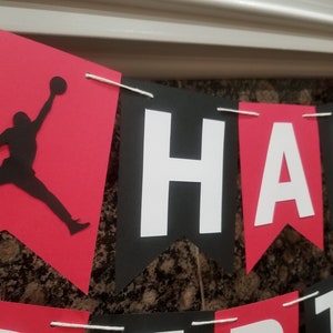 Jordan Jumpman Banner - Air Jordan Birthday Banner - Basketball Party ...
