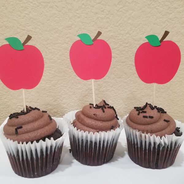 Apple Cupcake Topper - Etsy