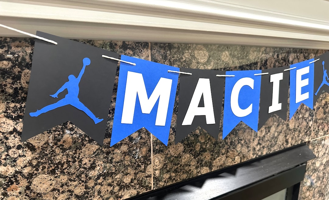 Personalized Jordan Jumpman Banner - Basketball Birthday Banner ...
