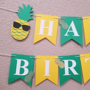 Pineapple Birthday Banner Pineapple Birthday Decor, Photo Prop ...