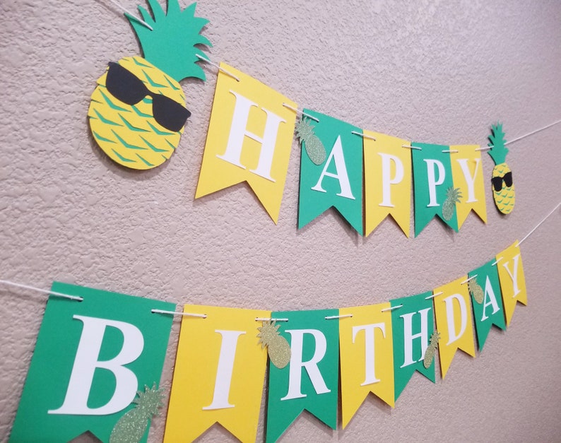 Pineapple Birthday Banner Pineapple Birthday Decor, Photo Prop ...