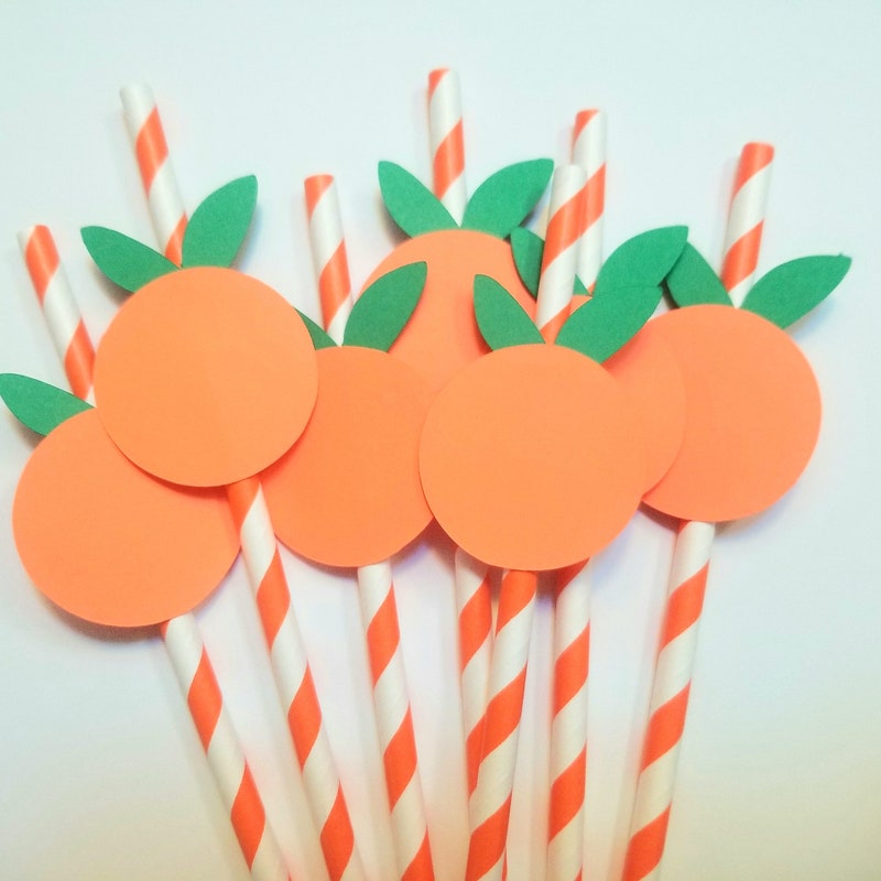 Orange Paper Straws - Etsy
