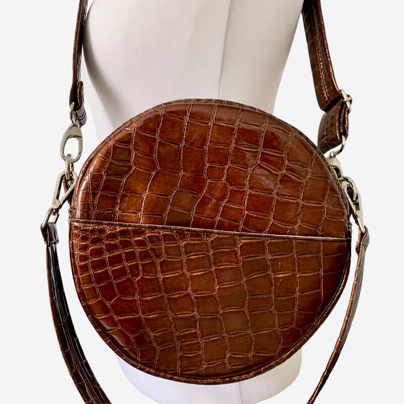 Leather Circle Bag - Etsy