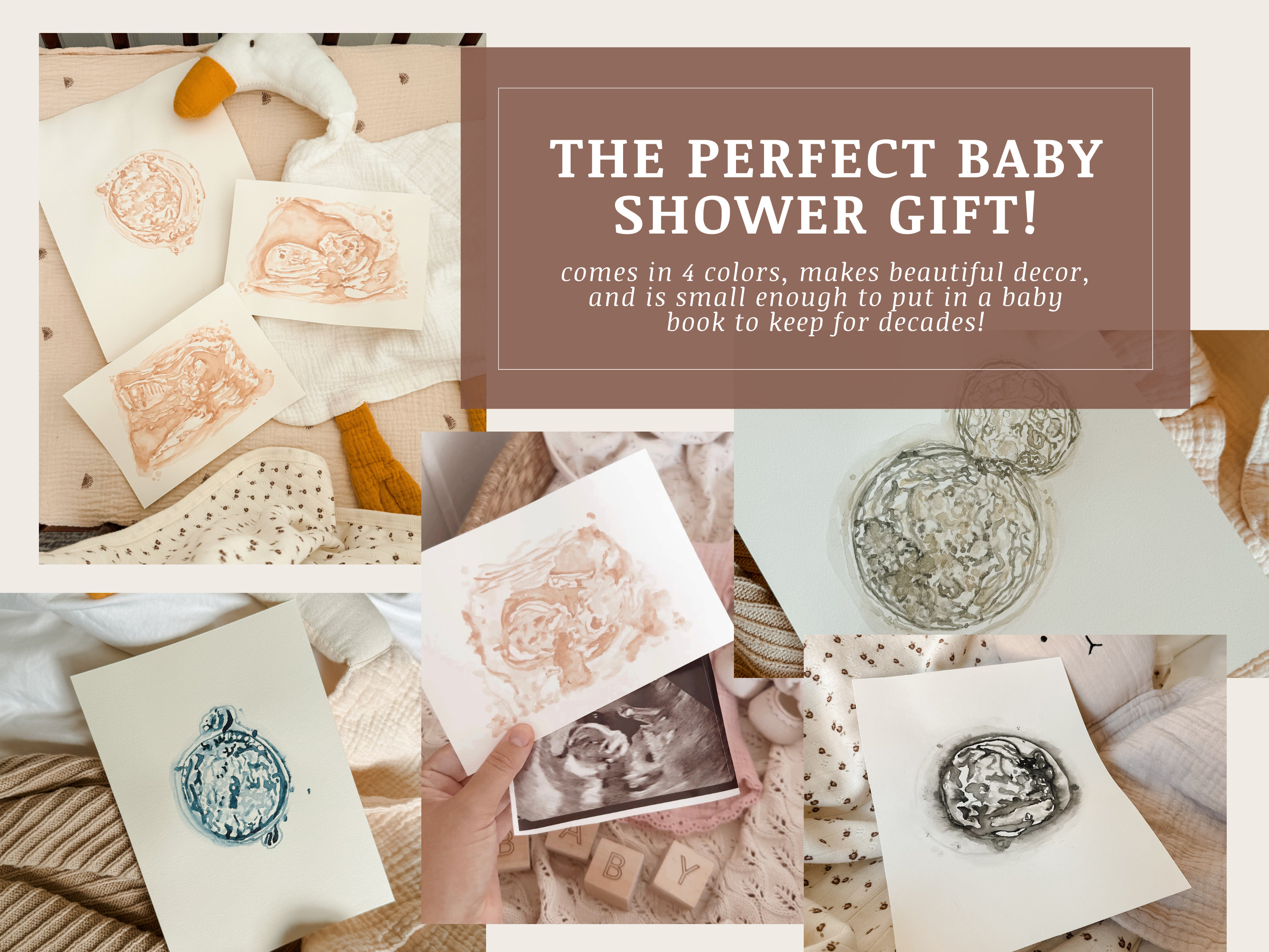 Heirloom IVF Embryo Ultrasound Watercolor Poster Painting | Embryo ...