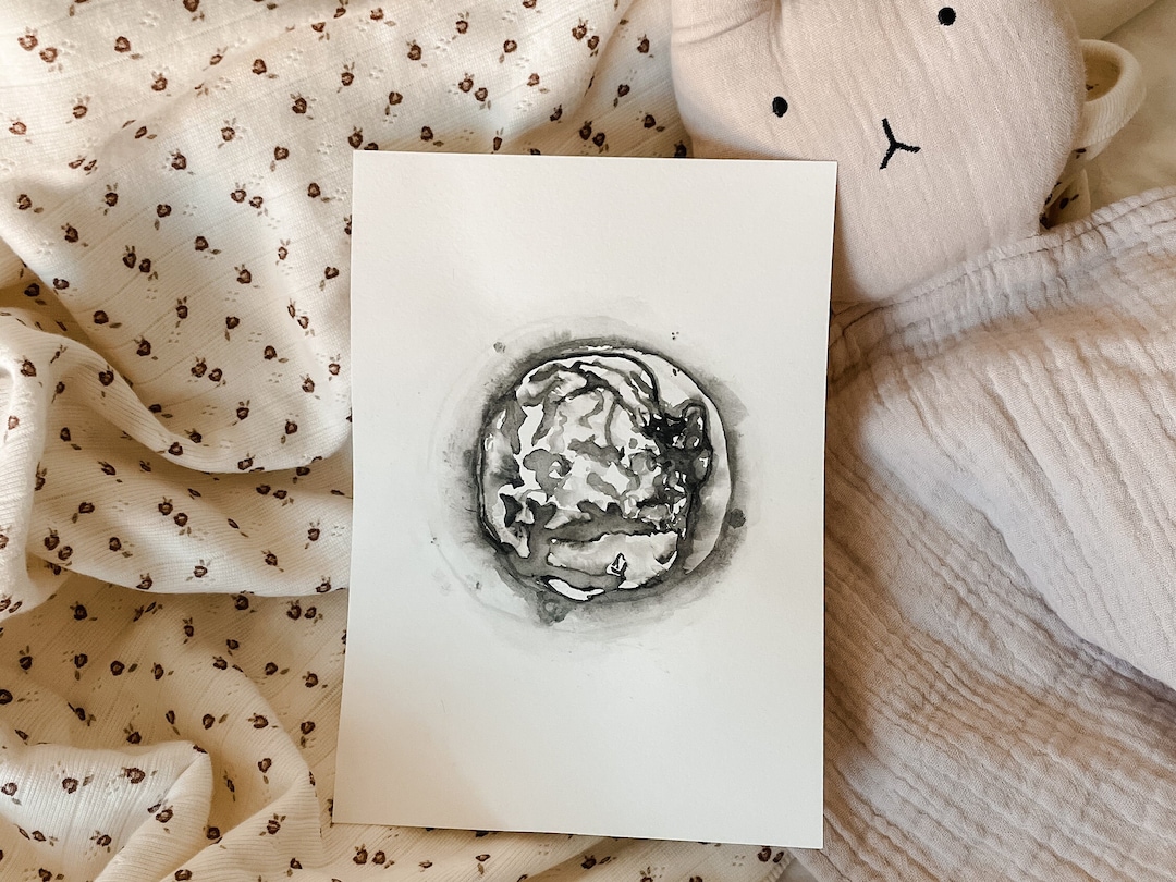 Heirloom IVF Embryo Ultrasound Watercolor Painting | Baby Embryo ...