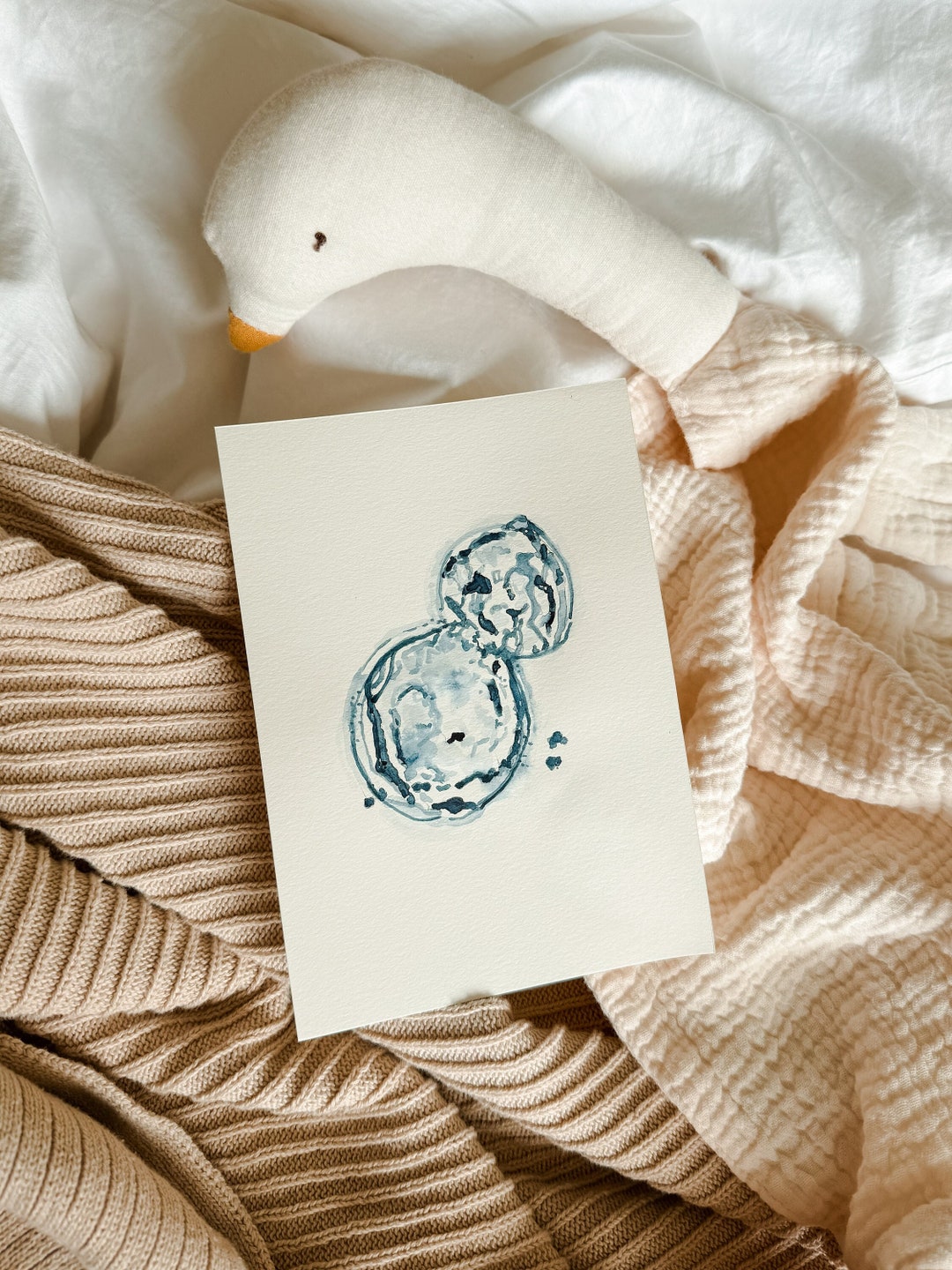 Heirloom IVF Embryo Ultrasound Watercolor Painting | Baby Embryo ...