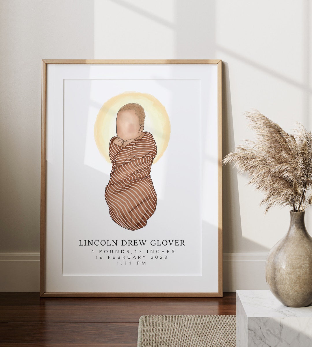 Infant Loss Portrait | Heirloom Birth Portrait | Birth Poster | Still ...