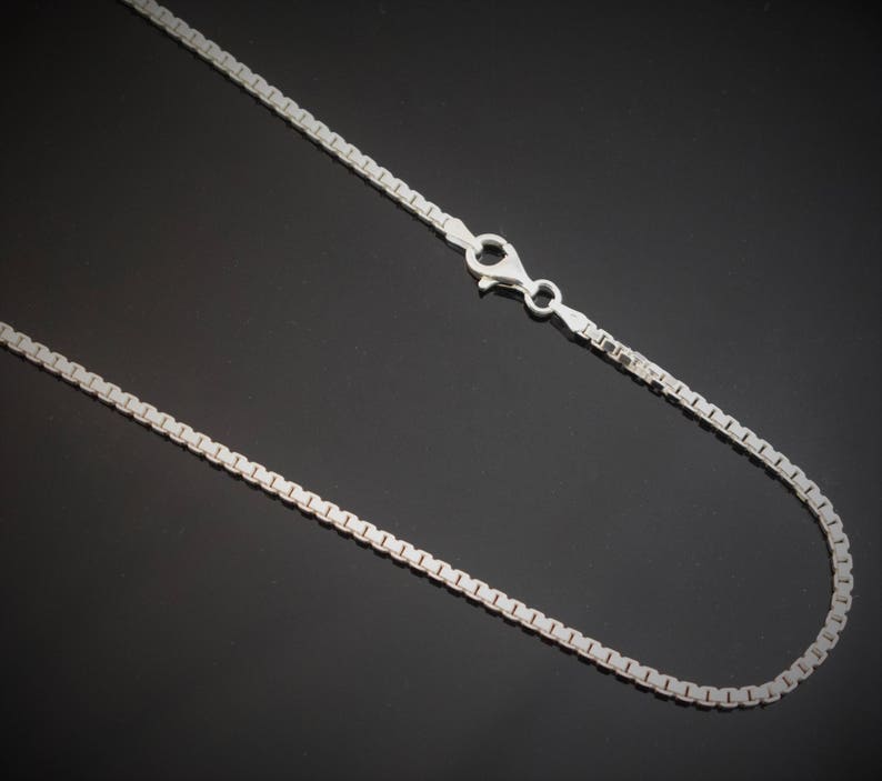Sterling Silver Box Chain 2.5mm Thick Solid Necklace. 16,18,20,22,24 ...