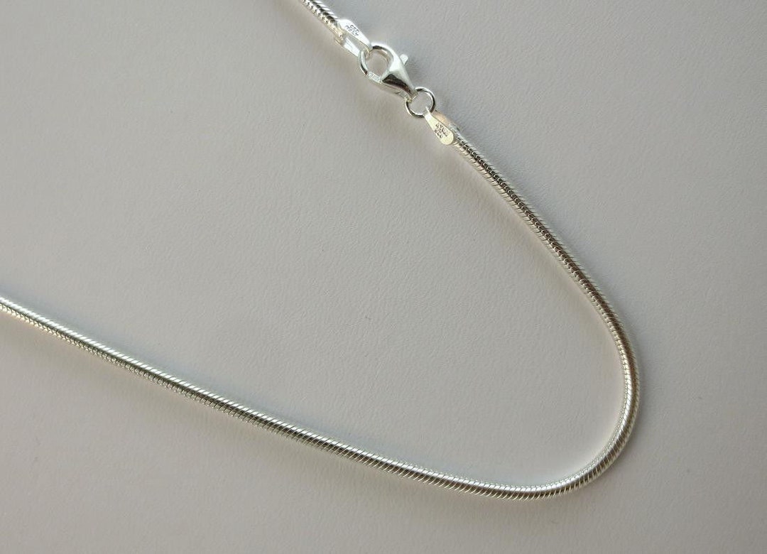 2mm Sterling Silver Snake Chain. Necklace. 16,18,20,22,24,30 Inch. - Etsy