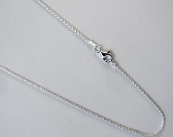 Sterling Silver Box Chain 0.7mm Thin Fine Necklace. 14,16,18,20,22,24 ...