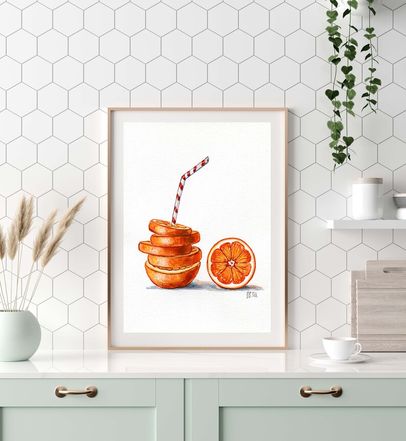 Orange Fruit Wall Art Poster Citrus Wall Art Printable | Etsy