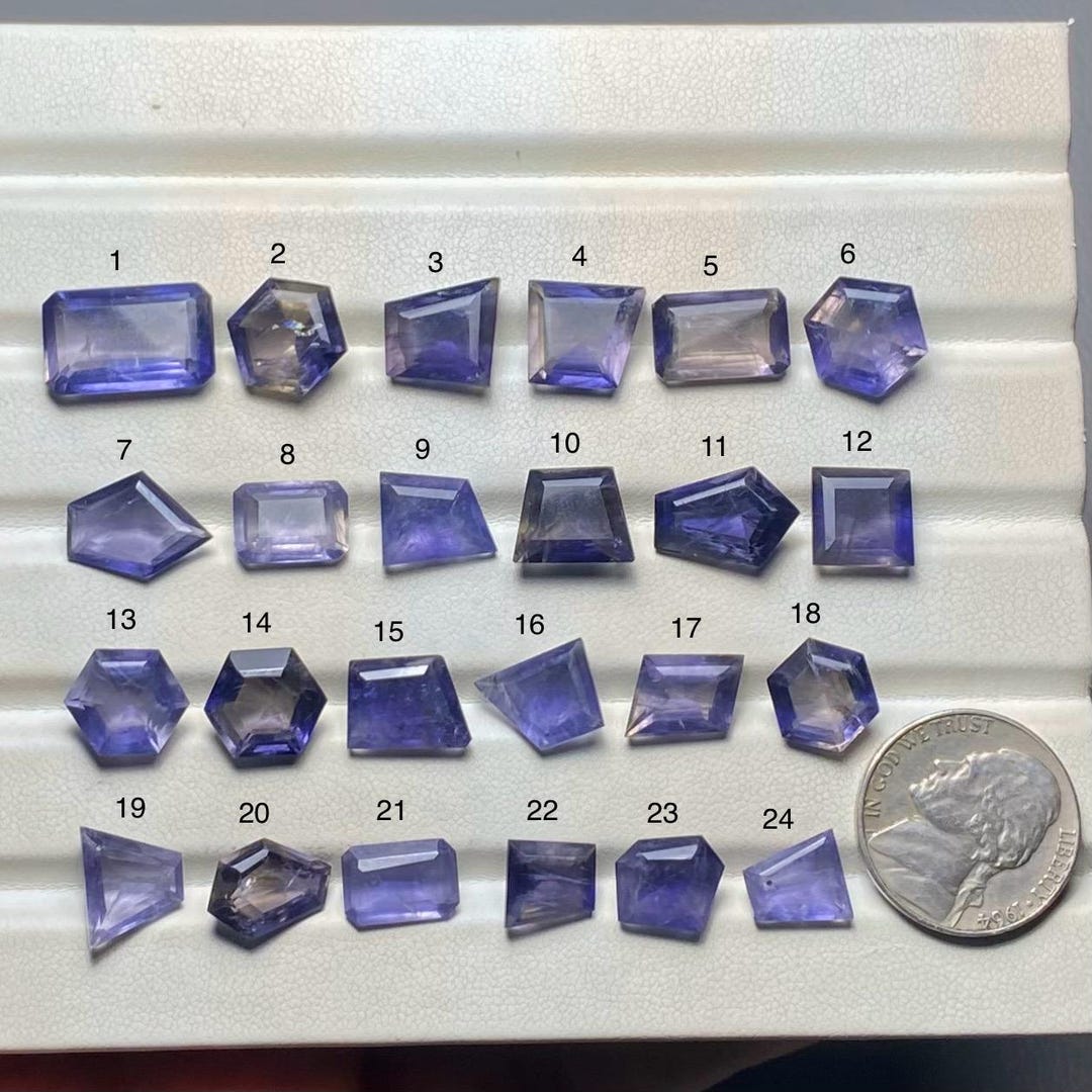Iolite A One Quality 100% Natural Iolite Cut Loose Gemstone for Making ...