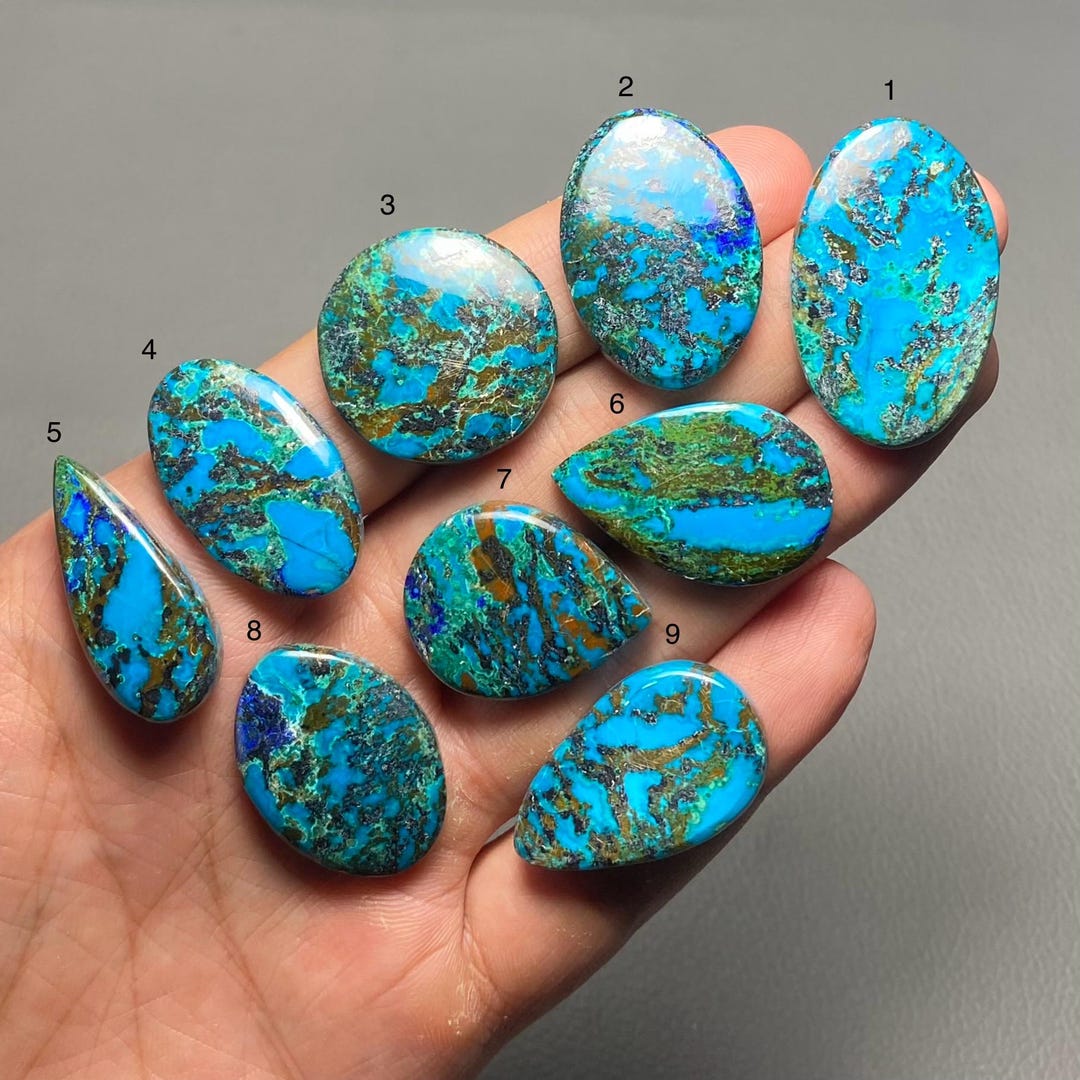 New Chrysocolla A One Quality 100% Natural New Chrysocolla Cabochon ...