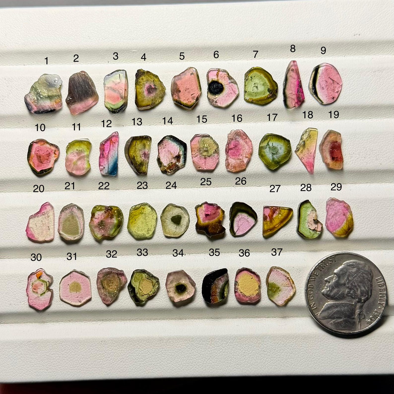 Watermelon Tourmaline Slice A One Quality 100% Natural Tourmaline Slice ...