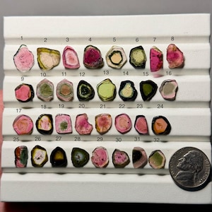 Watermelon Tourmaline Slice A One Quality 100% Natural Tourmaline Slice ...