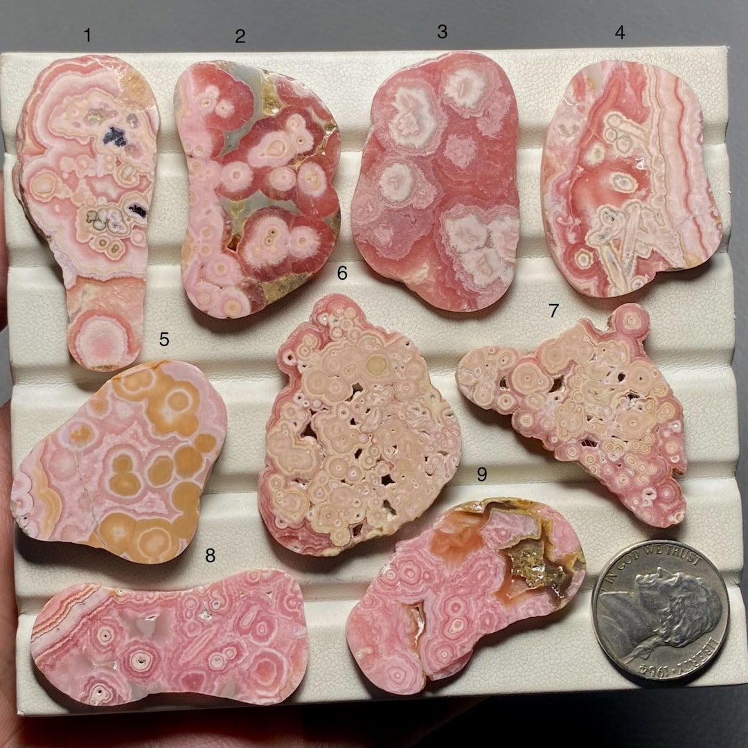 Rhodochrosite Stalactite Slice A One Quality 100% Natural Rhodochrosite ...