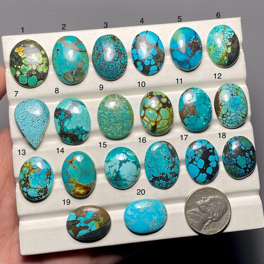 Selected Tibetan Turquoise Cabochon Gemstone for Making Jewelry - Etsy