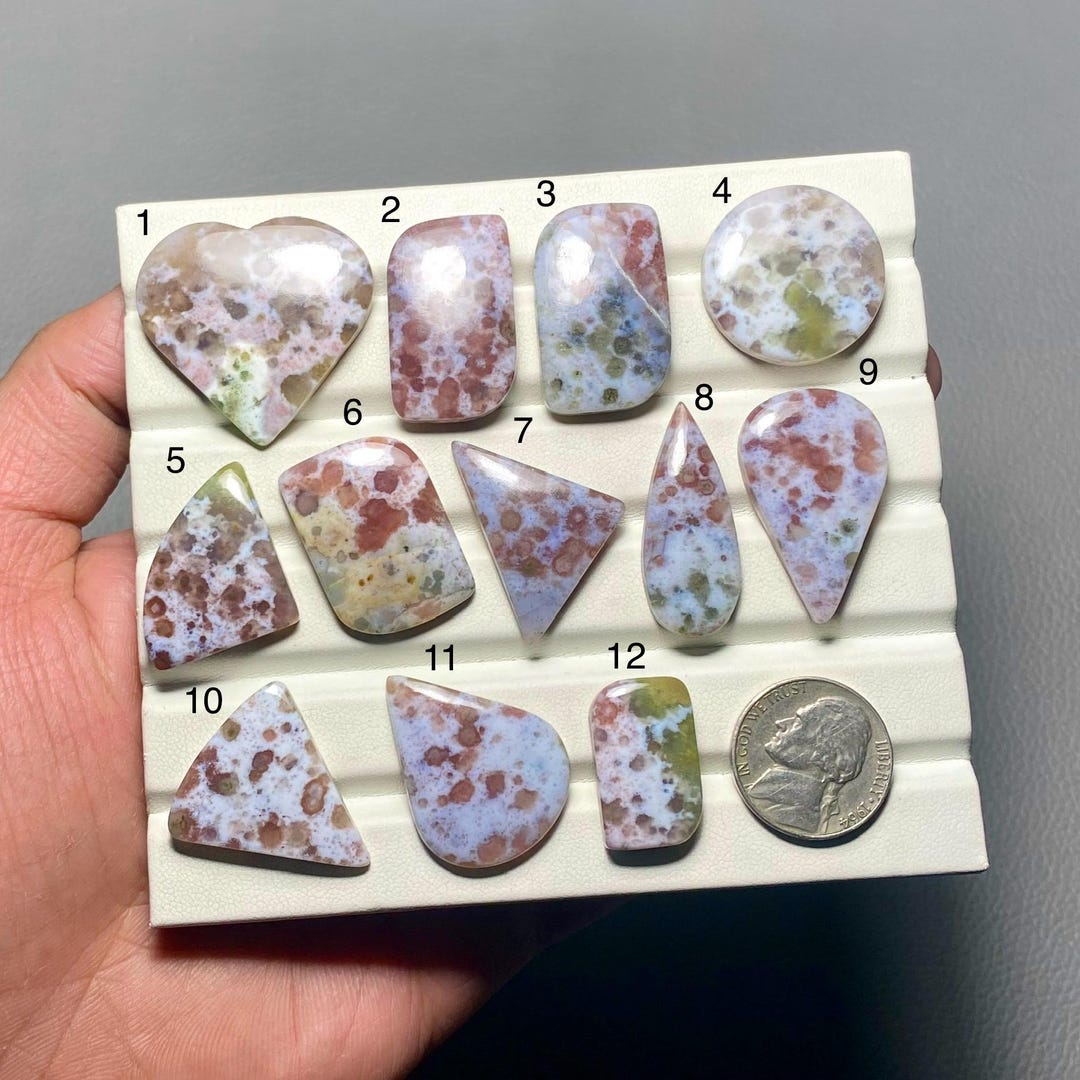 Indonesian Moss Agate A One Quality 100% Natural Gemstone Cabochon ...