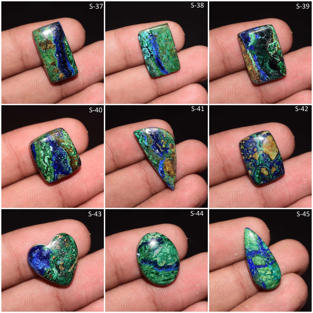 Azurite Malachite A One Quality 100% Natural Azurite Malachite Cabochon ...