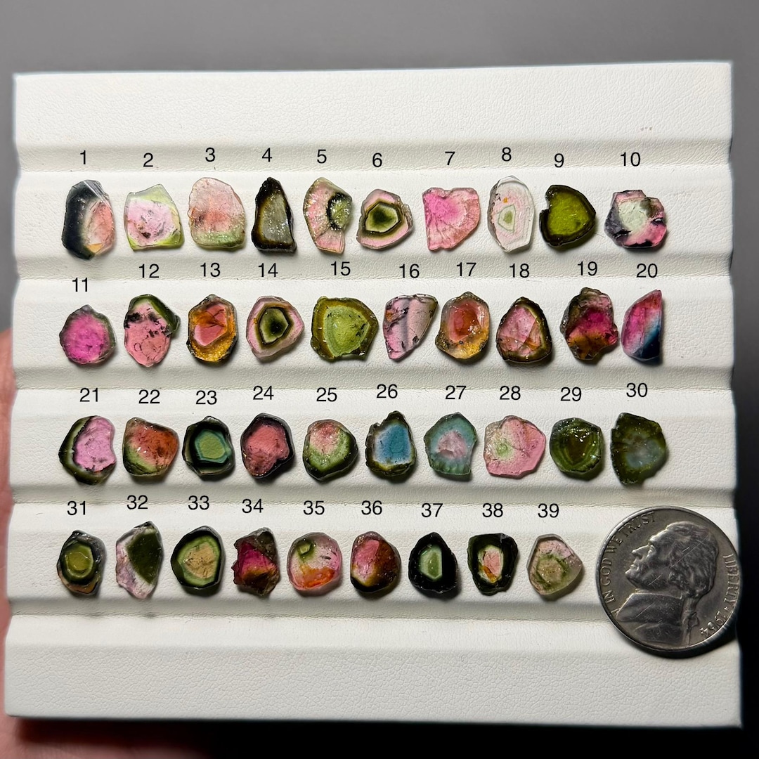Watermelon Tourmaline A One Quality 100% Natural Tourmaline Slice Loose ...
