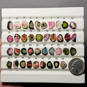 Watermelon Tourmaline A One Quality 100% Natural Tourmaline Slice Loose ...