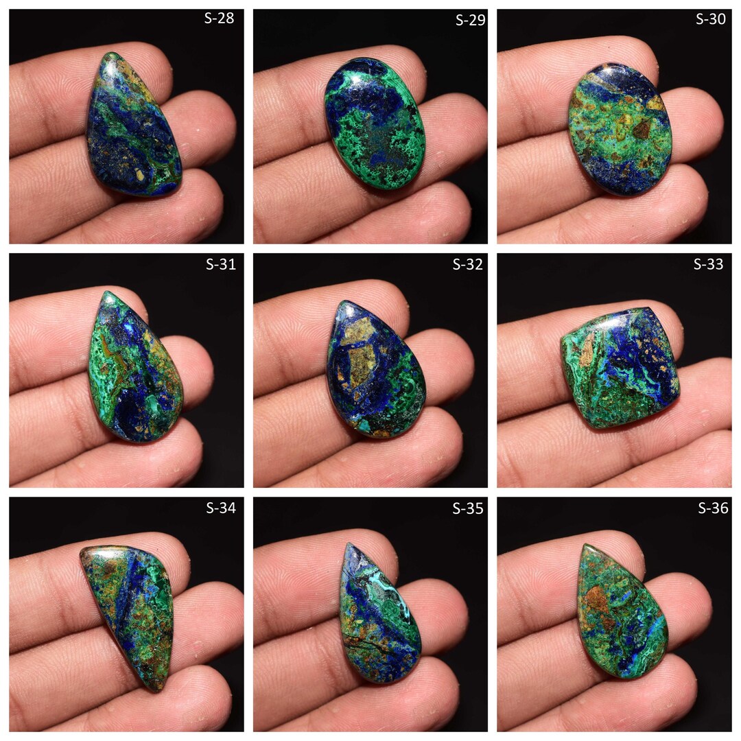 Azurite Malachite A One Quality 100% Natural Azurite Malachite Cabochon ...