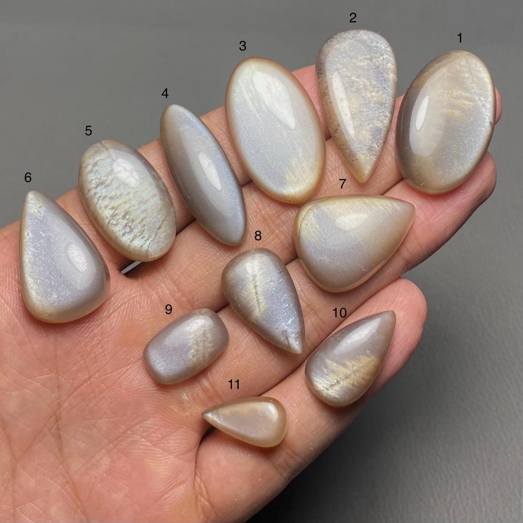 Bi Colour Gray Moonstone A One Quality 100% Natural Gray Moonstone ...