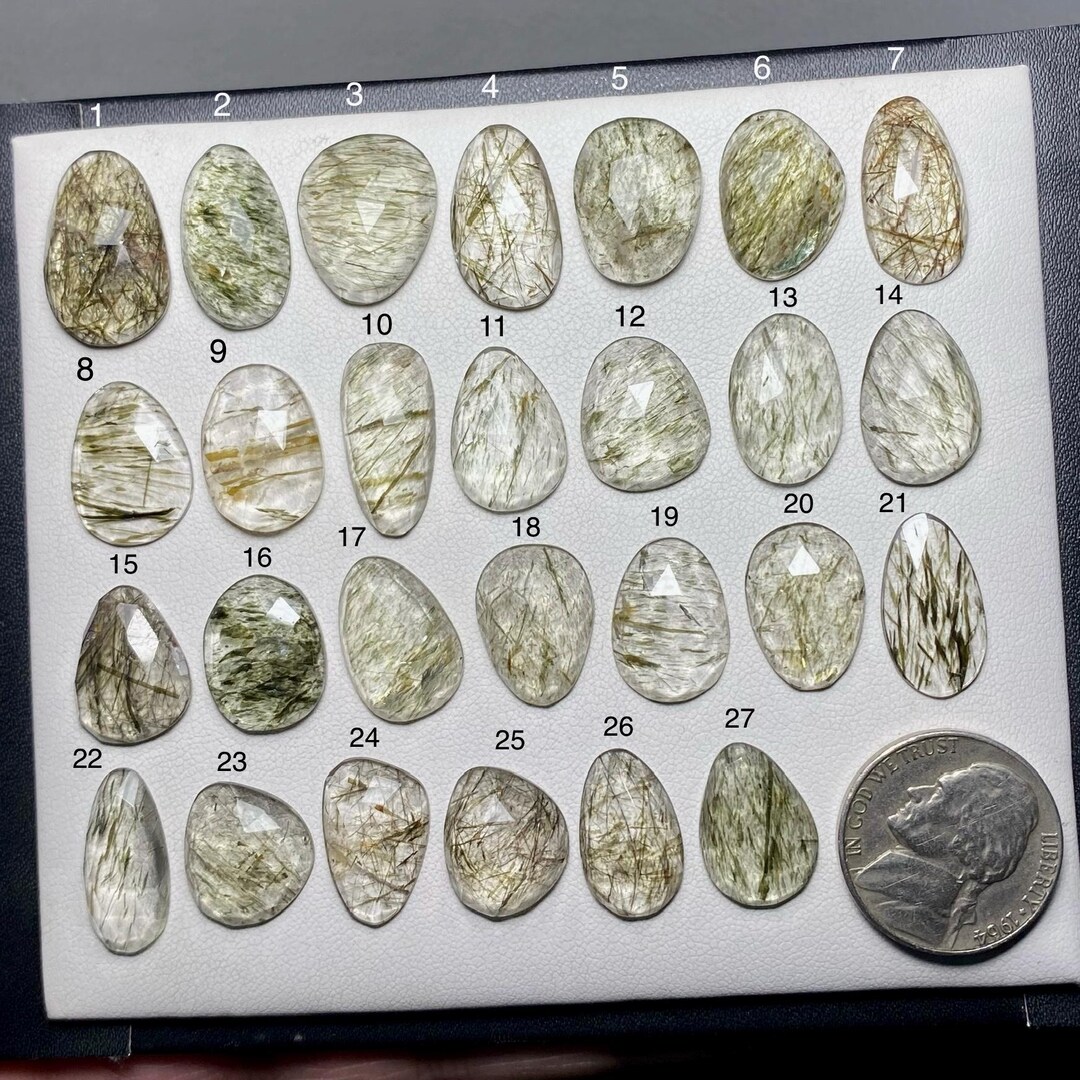 Green Rutile Quartz A One Quality 100% Natural Green Rutile Quartz Rose ...