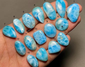 Natural Larimar Blue Color Gemstone, AAA Grade Quality Gemstone ...