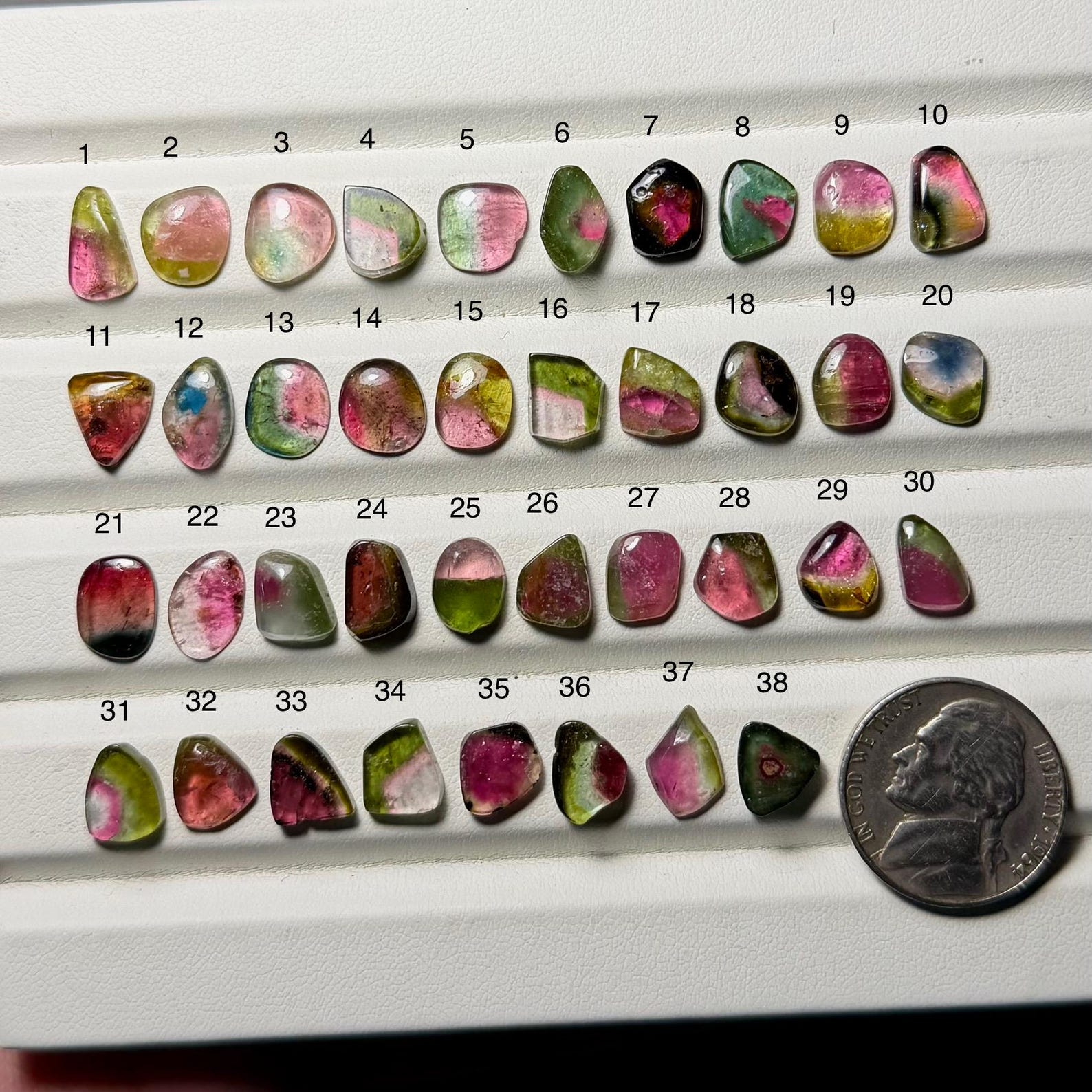 Watermelon Tourmaline A One Quality 100% Natural Tourmaline Slice and ...