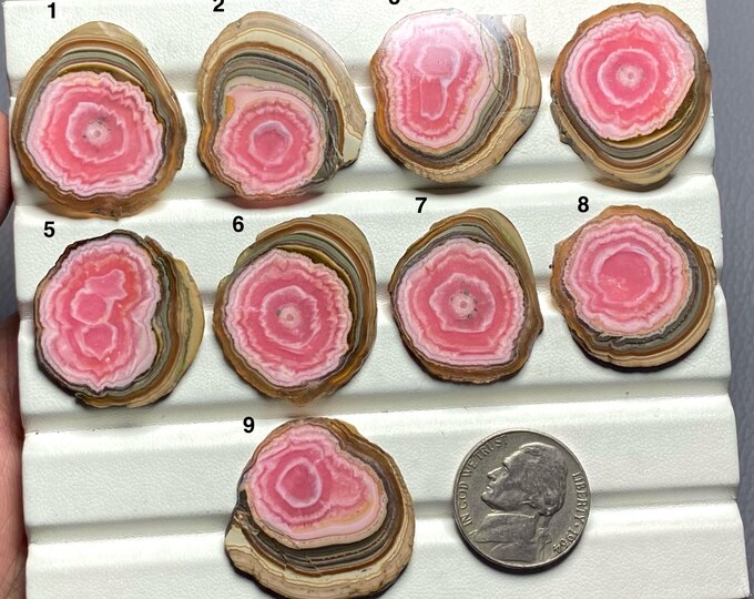 Rhodochrosite Crystal Stalactite Slice , Unique Gemstone, Rhodochrosite ...