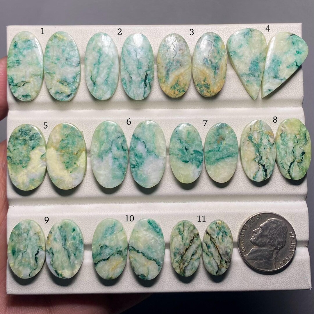 Mariposite Pair A One Quality 100% Natural Mariposite Cabochon Loose ...