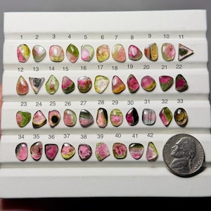 Watermelon Tourmaline A One Quality 100% Natural Tourmaline Slice Loose ...