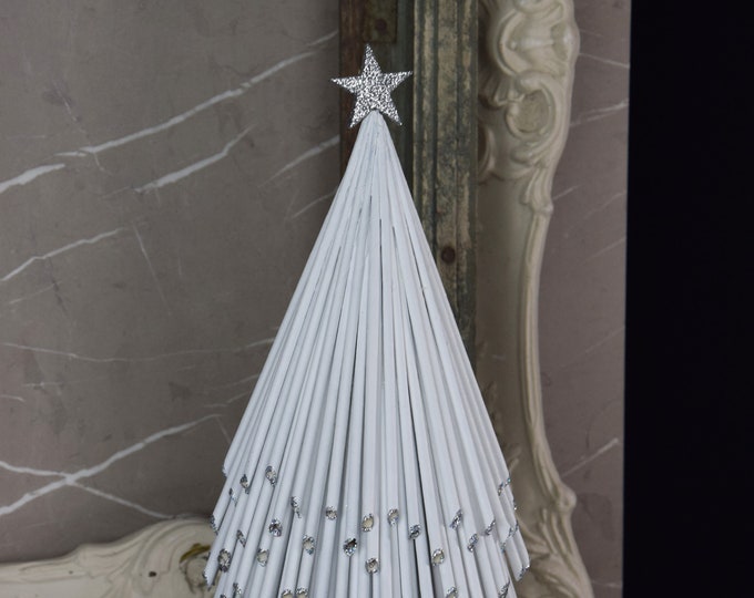 White Christmas Tree, Paper Tube Christmas Tree - Etsy