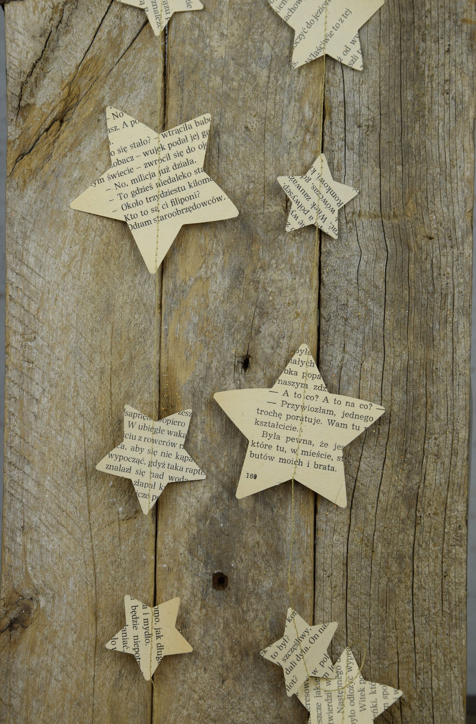 Star Garland Star Book Pages Garland Vintage Decor Book - Etsy